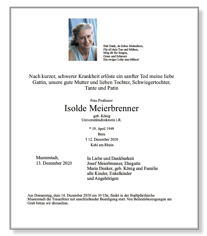 Trauerbriefe – peka Verlags-GmbH